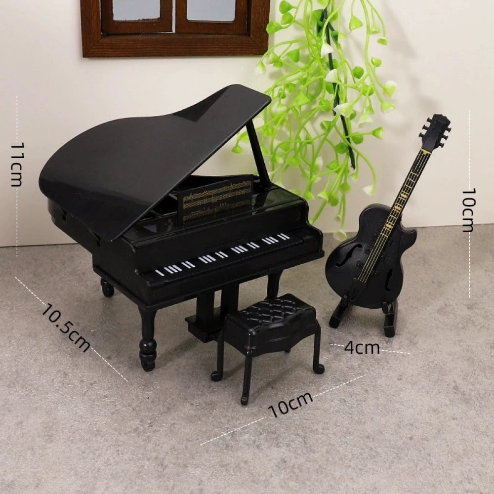 1:12 Miniature Grand Piano & Cello Dollhouse Furniture, Realistic ...