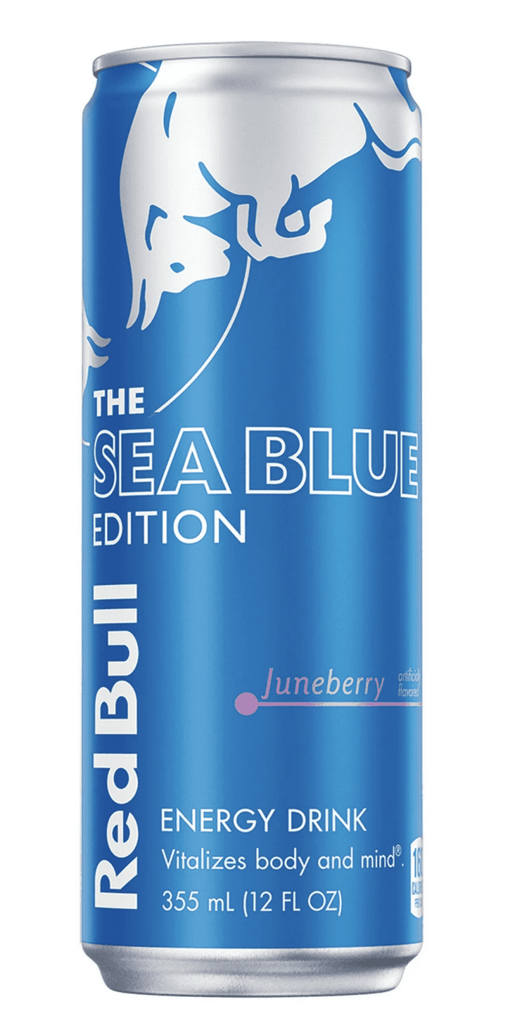 (1) 12 OZ CAN, RED BULL, THE SEA BLUE EDITION, JUNEBERRY, PRIORITY ...