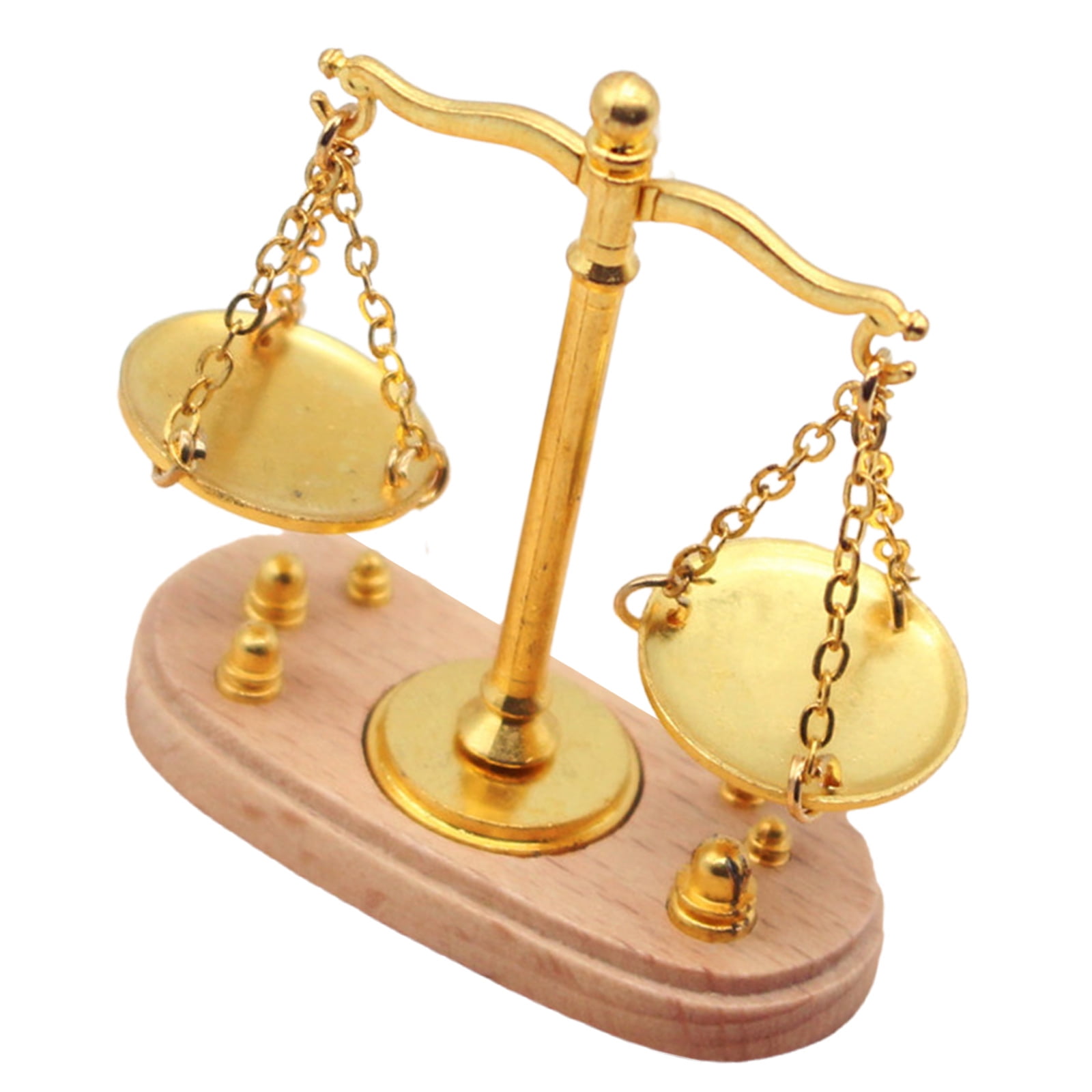 1/12 Retro Balance Scale Base Metal Accent Miniature Collectible For ...
