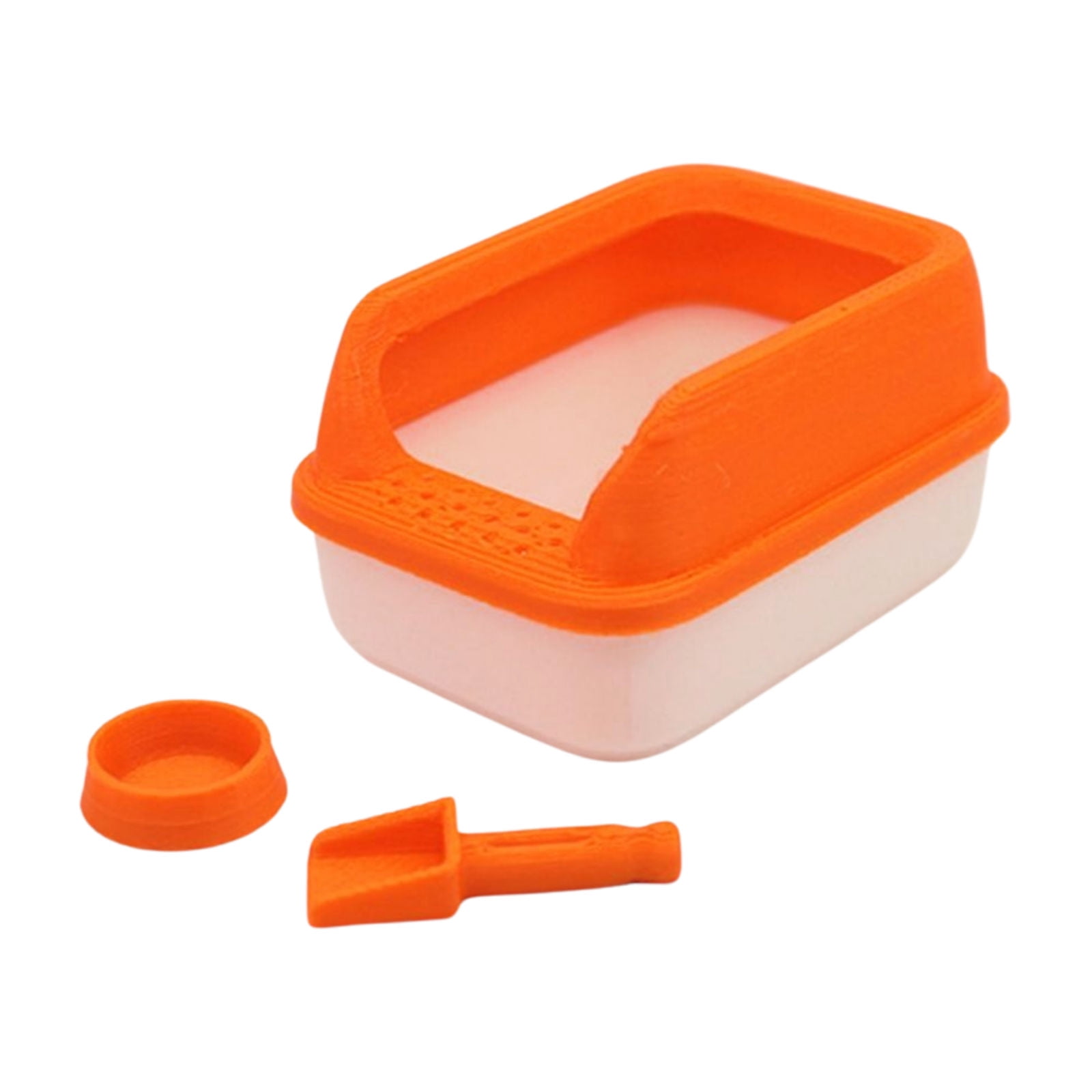 1:12 Scale Bowl Pet Litter Box Pretend-Play Kid Playset Pet Realistic ...