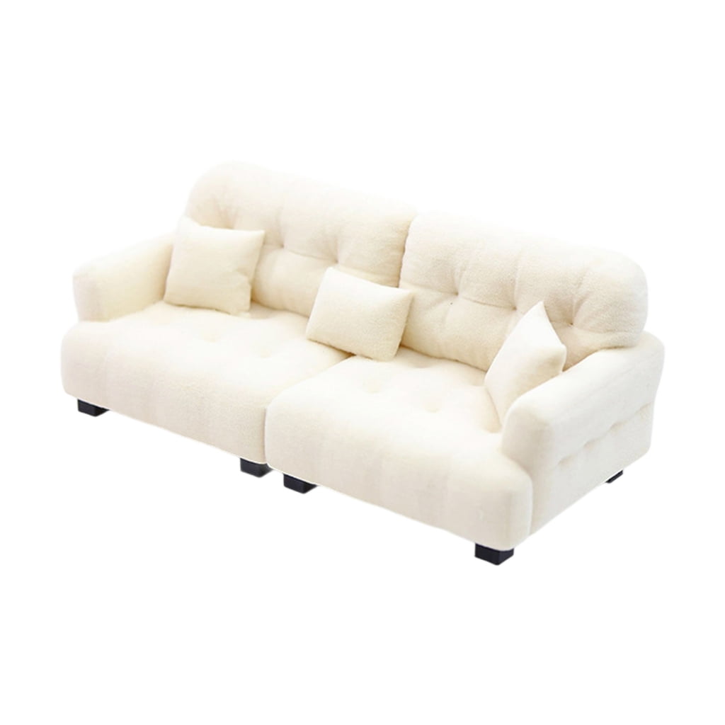 1/12 Scale Couch Model Modern Miniature Sofa Realistic Flocking ...