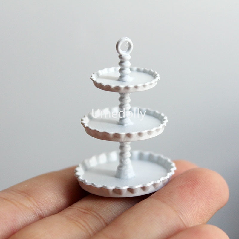 1/12 Scale Cute Mini Macaron Miniature Dollhouse Cake Tripod Pretend ...