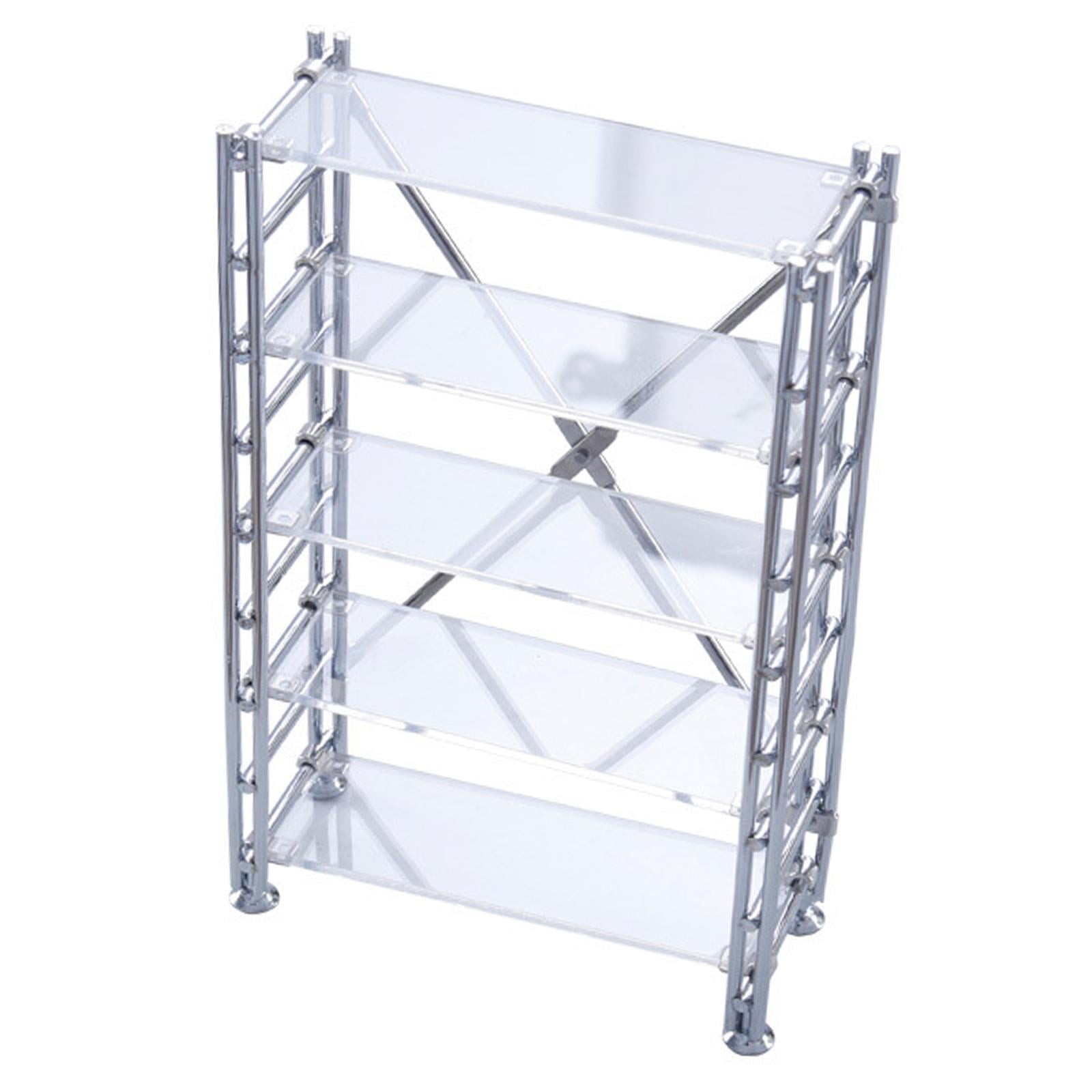 1:12 Scale Display Rack Dollhouse 5 Tier Bookcase for Photo Props Life ...