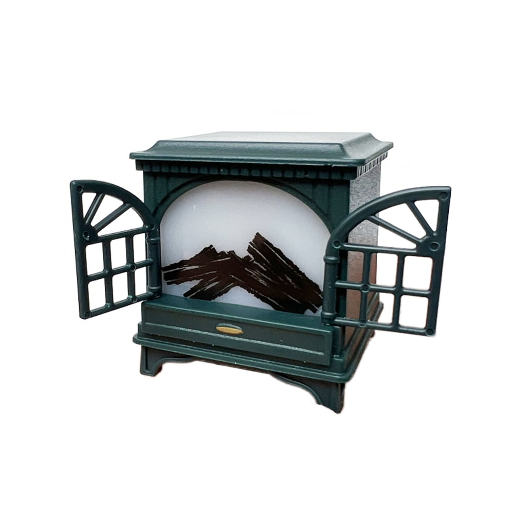 1:12 Scale Dollhouse Fireplace with LED DIY Miniature Dollhouse ...