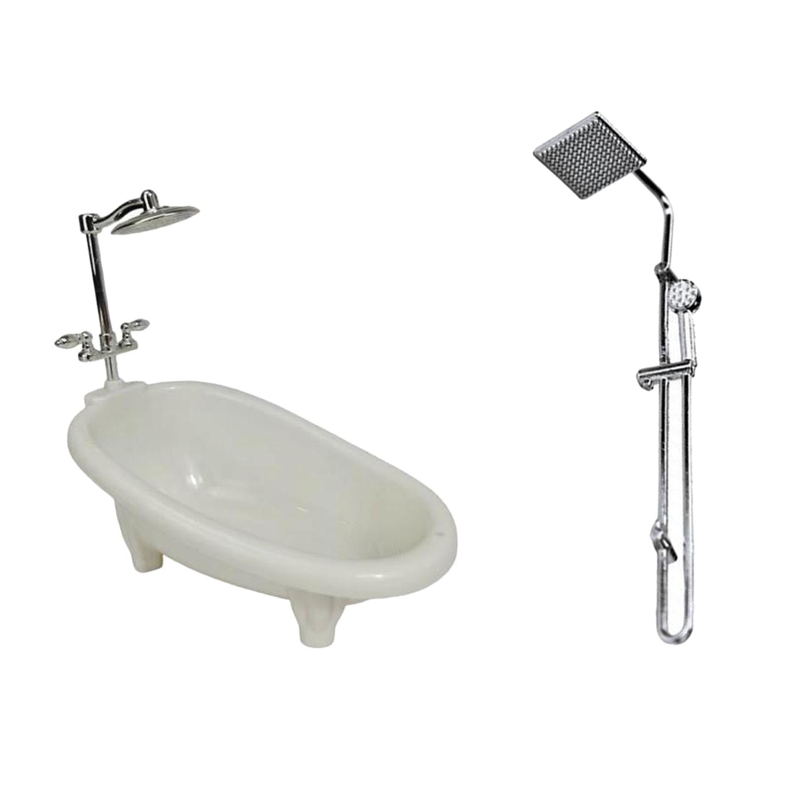 1/12 Scale Dollhouse Realistic Miniatures Bathroom Shower Accessory ...