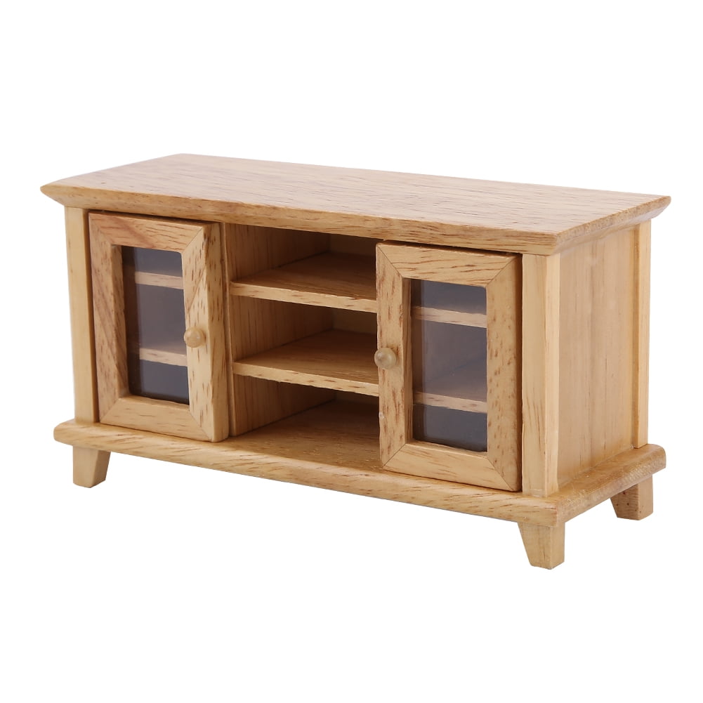 1:12 Scale Doll Accessories Storage TV Cabinet Miniature Mini Wooden ...