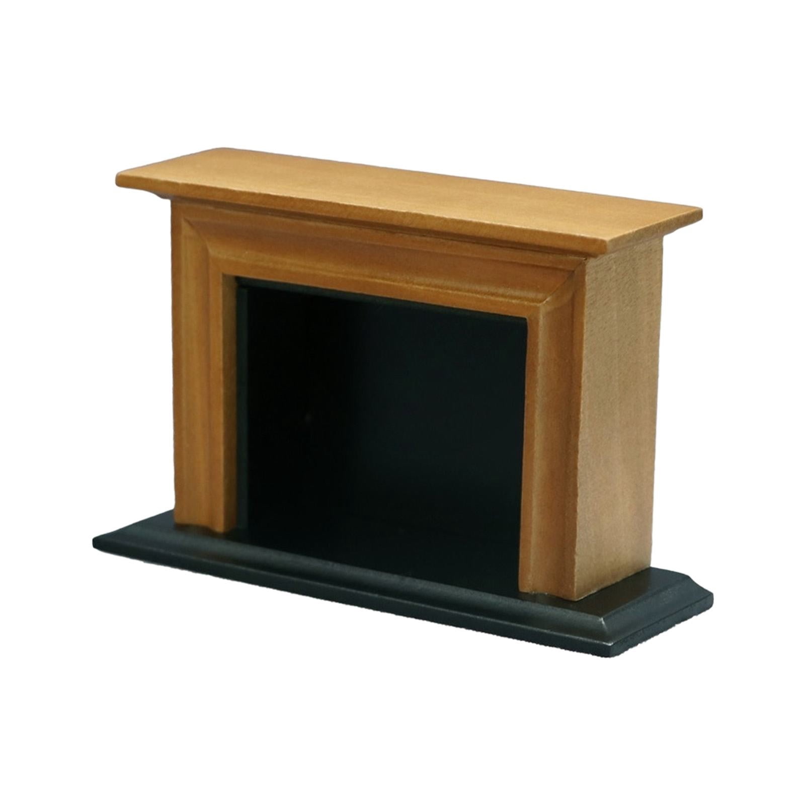 1:12 Scale Lovely Fireplace Wooden Miniature Micro Scene Model For ...