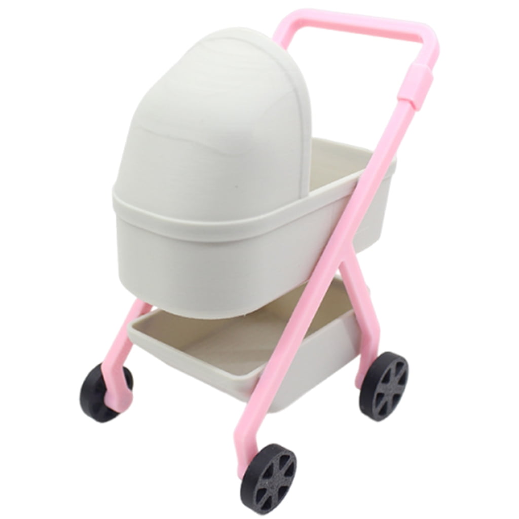 1/12 Scale Miniature Baby Stroller For Doll House Realistic Scene ...