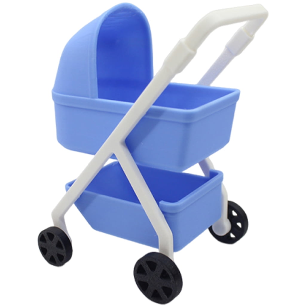 1/12 Scale Miniature Baby Stroller For Doll House Realistic Scene ...