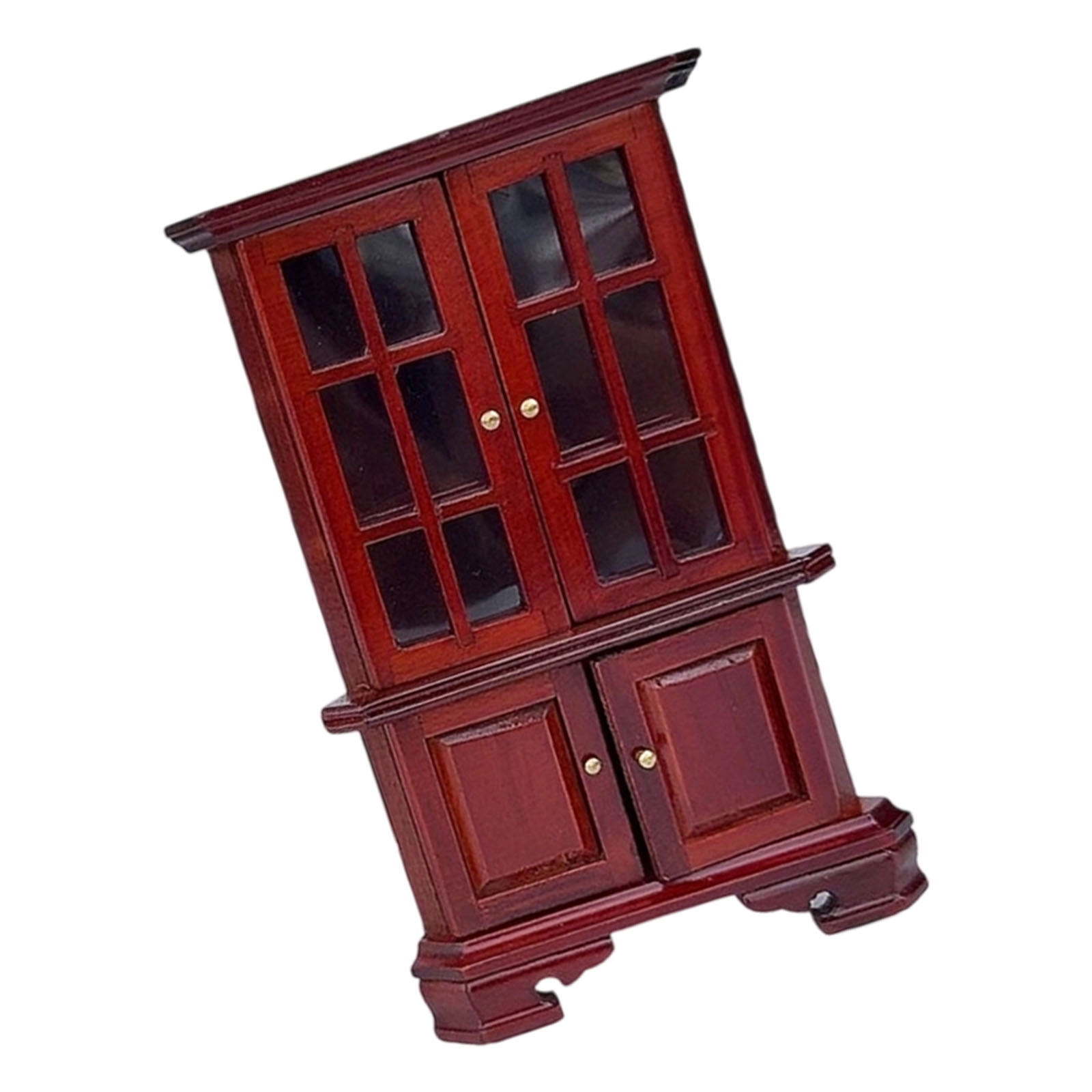 1/12 Scale Miniature Corner Display Cabinet For Doll House Accessories ...
