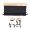 1/12 Scale Miniature Pub Counter Set with 2 Stools, Metal Frame & Table ...