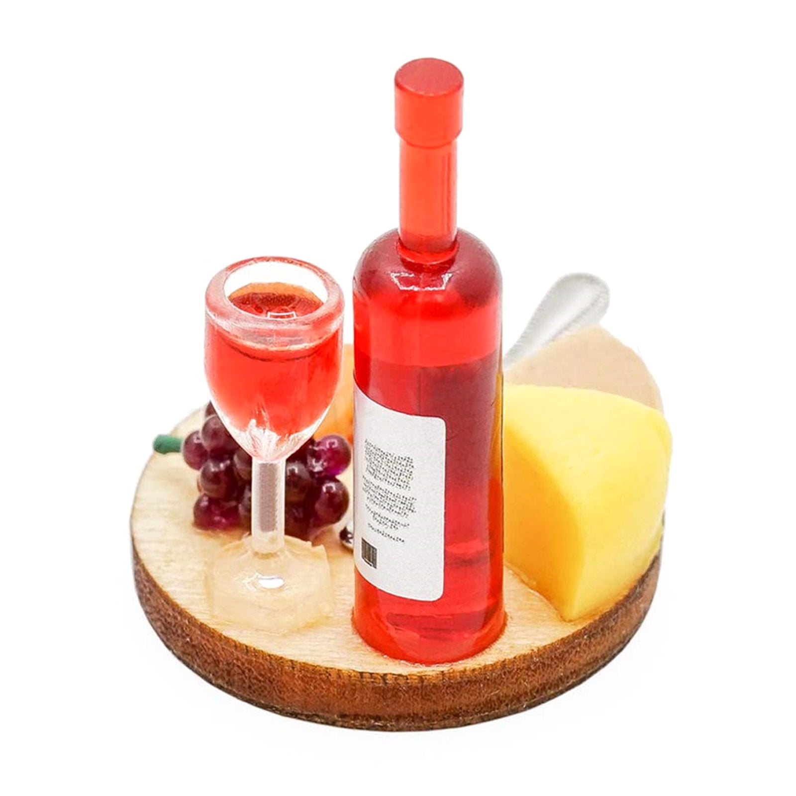 1:12 Scale Miniature Wine Cheese and Board Set Minis Dollhouses Kitchen ...
