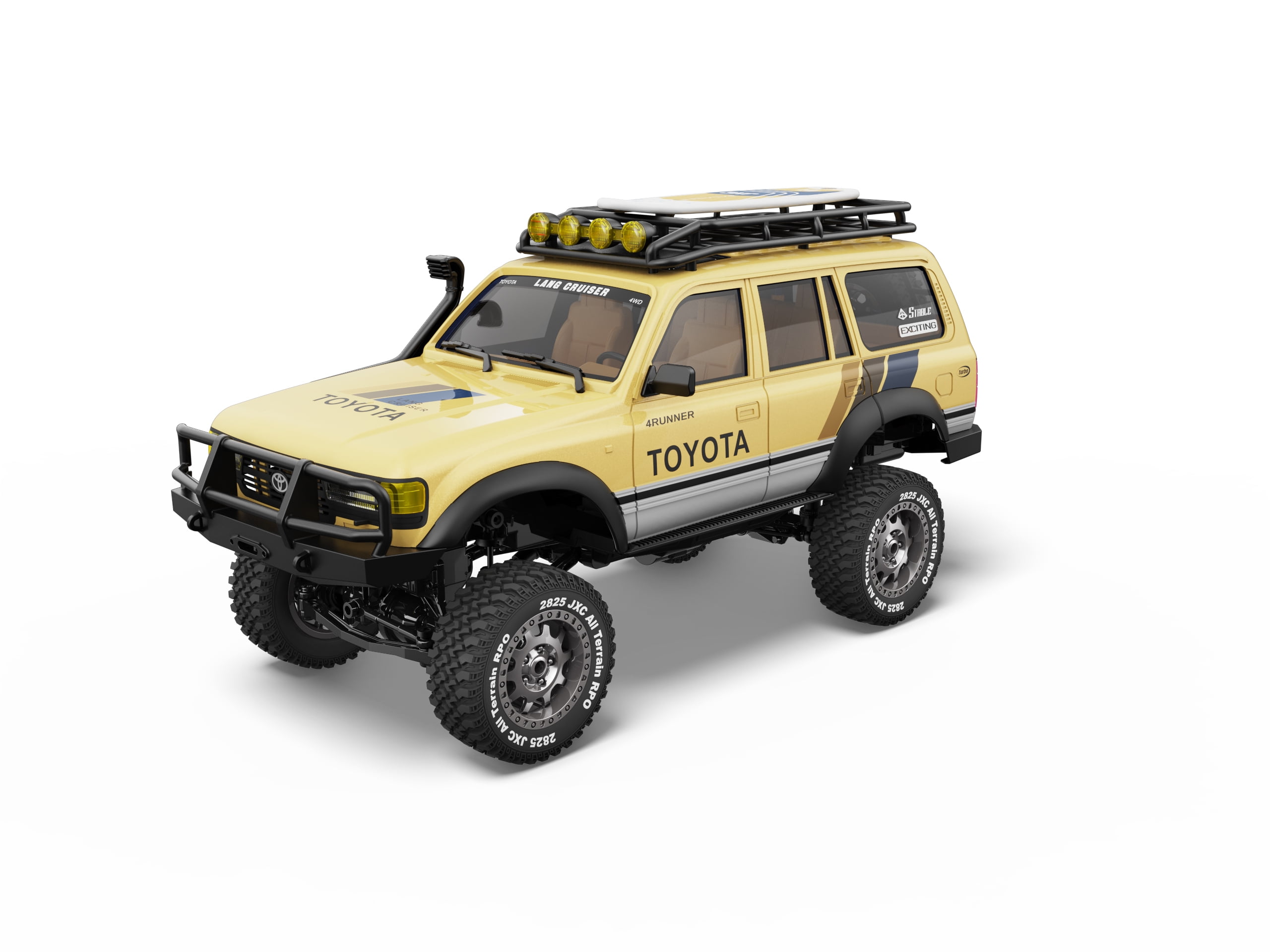 1/12 Scale RC Car, Land Cruiser Inspired 4WD Model with 2.4G Remote ...