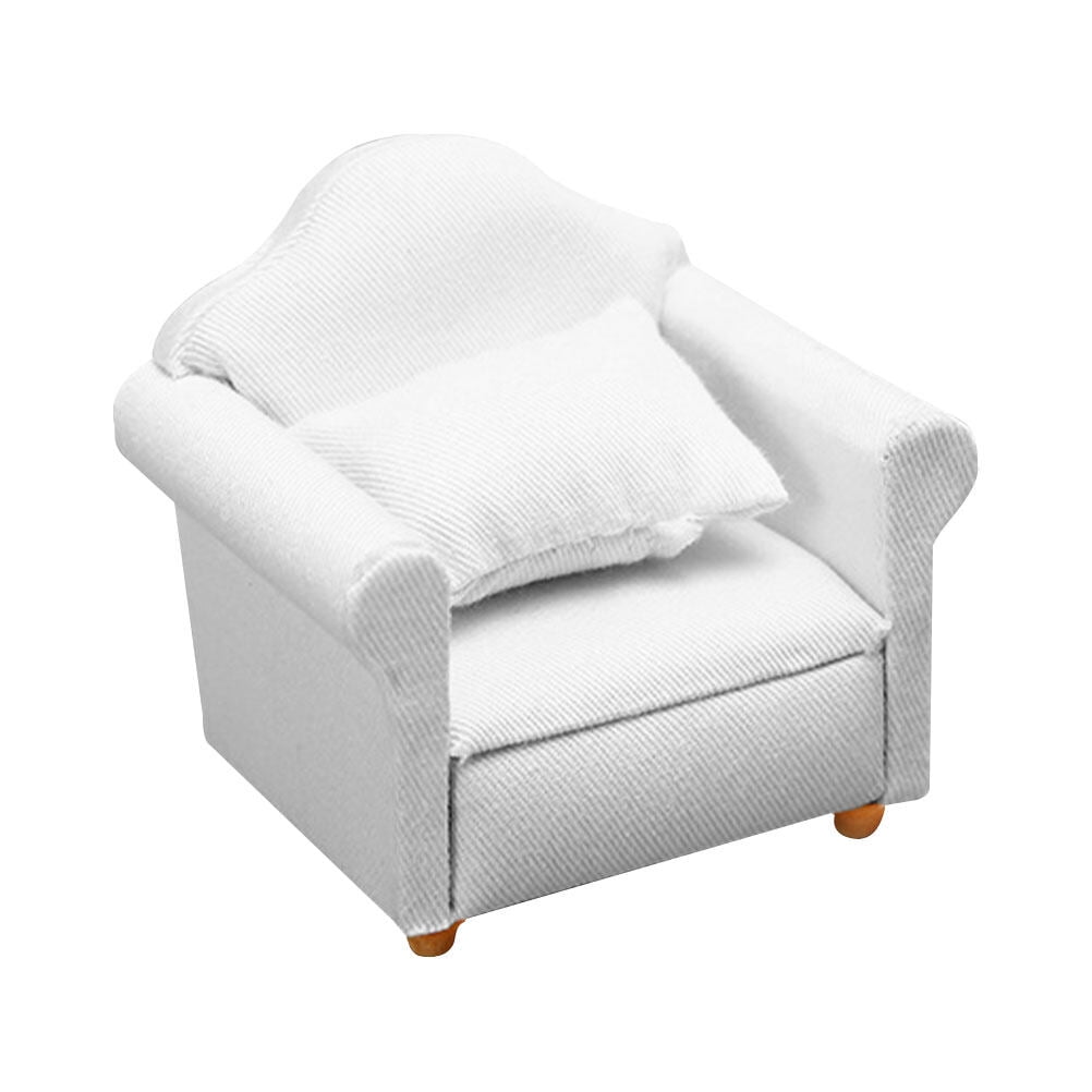 1: 12 Scale Sofa Couch: Miniature Large Sofa with Pillow Living Room ...