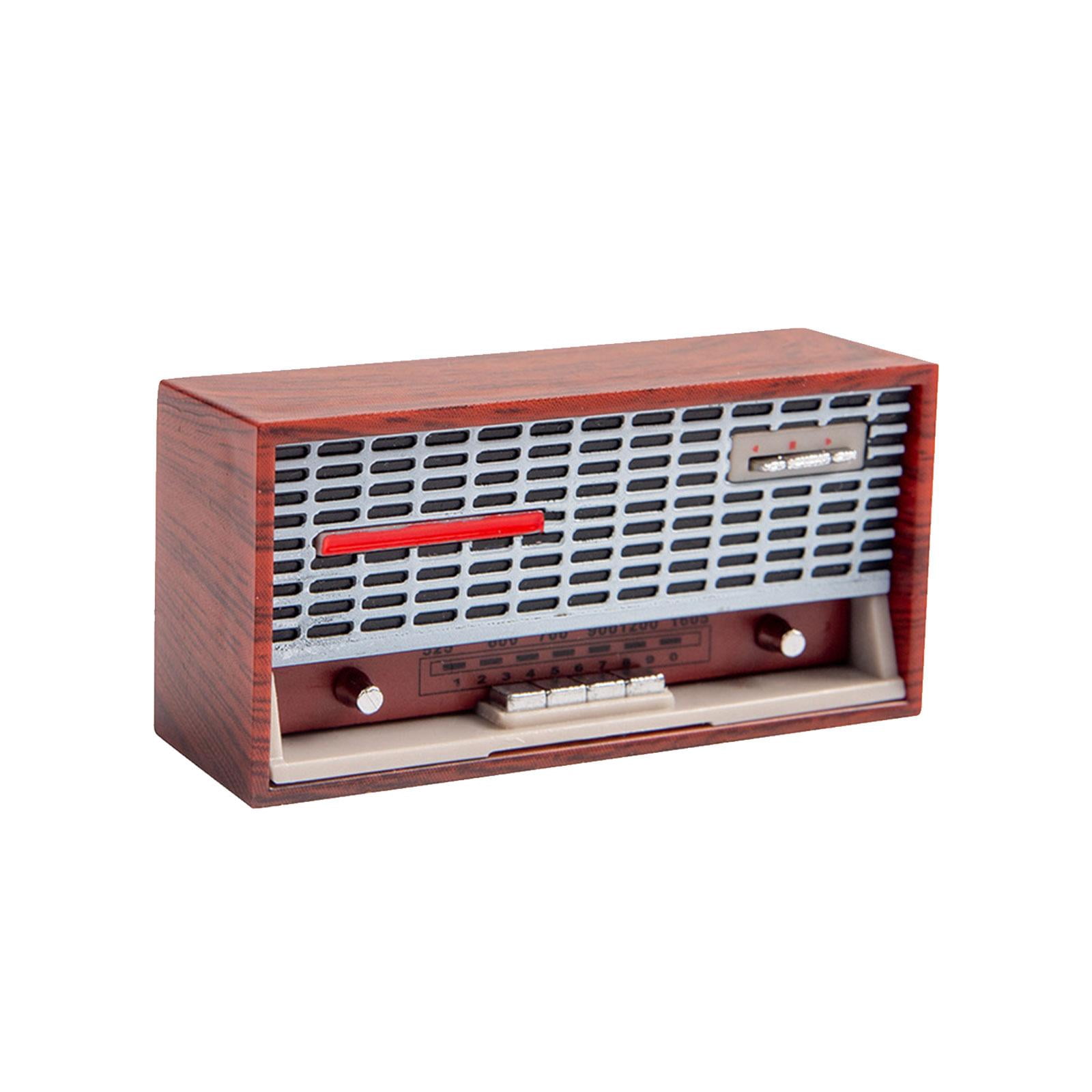 1/12 Skala Puppenhaus Miniatur Radio Mini Vintage Tape-Recorder Modell ...