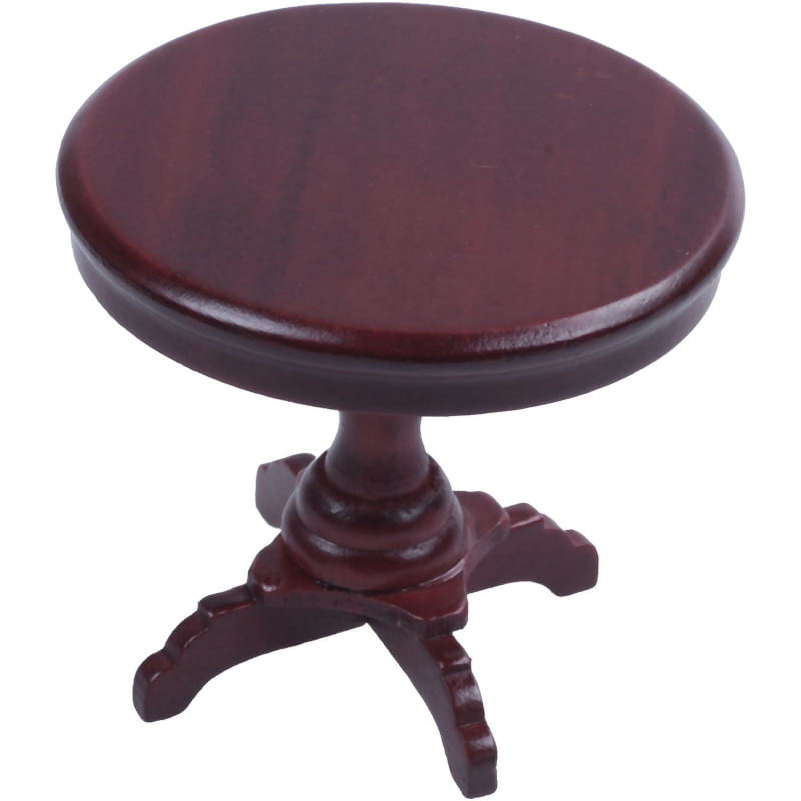 1/12 Dollhouse Wooden Furniture Miniature Round Table - Walmart.com