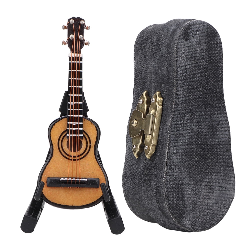 1:12 Wooden Miniature Violin with Stand,Bow and Case Mini Musical ...