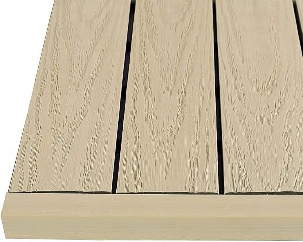 1/12 ft. x 1 ft. Quick Deck Composite Deck Tile Straight Trim in ...