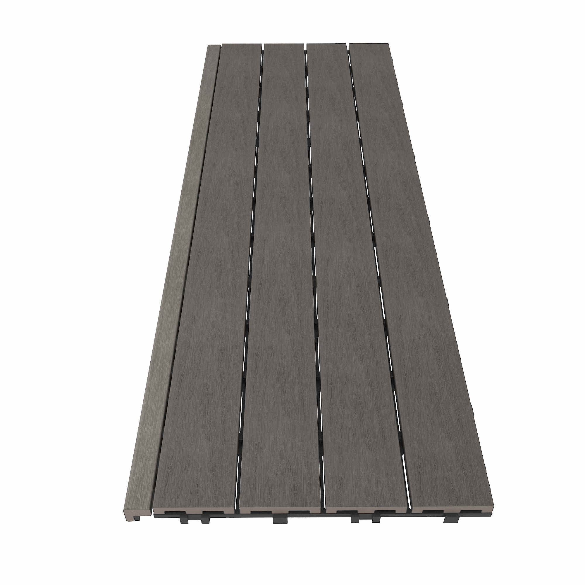 1/12 ft. x 3 ft. Quick Deck Composite Deck Tile Straight Trim in ...