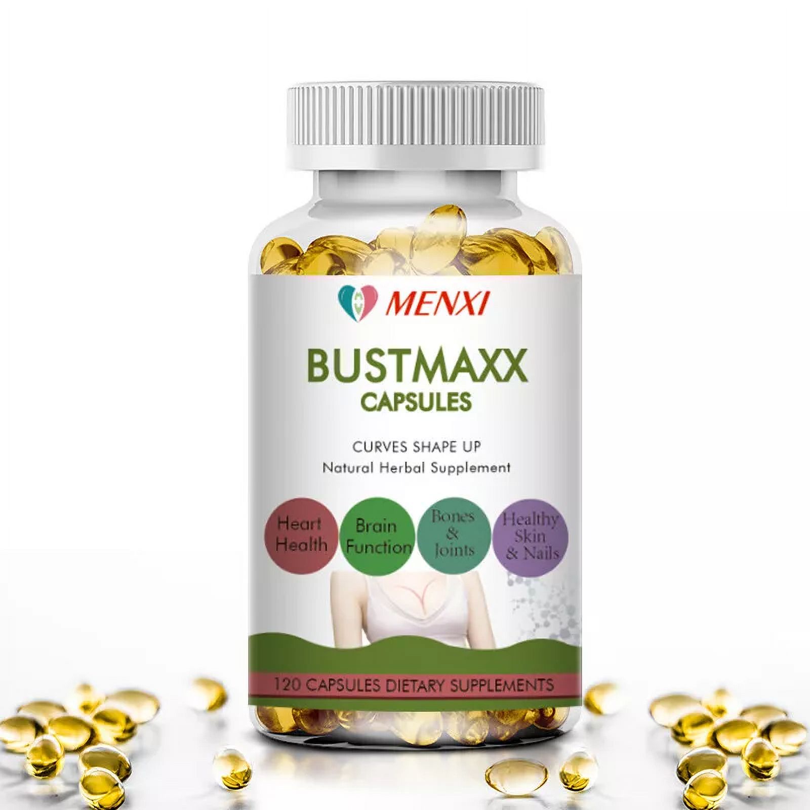 1×120Pcs_Bust_Enhancement_Breast_Firming_Vegetarian_Capsules_Bigger ...
