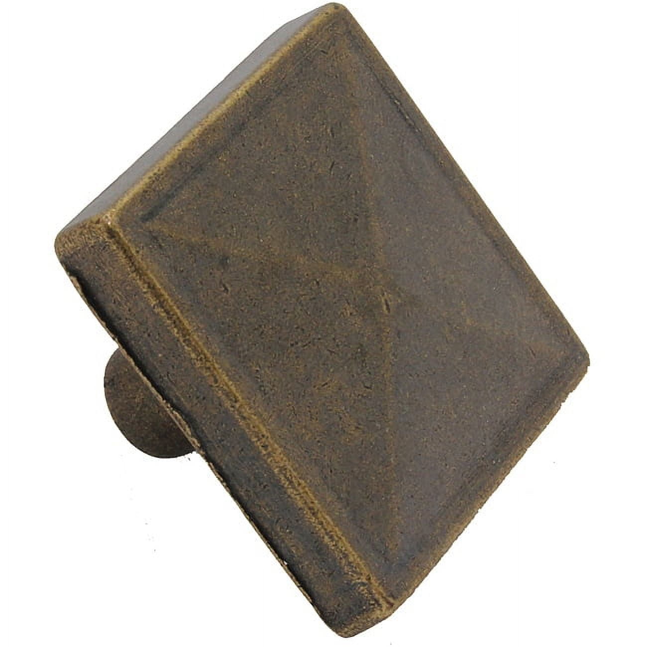 1.125-inch Antique Brass Square Pyramid Cabinet Knobs (Pack of 25 ...