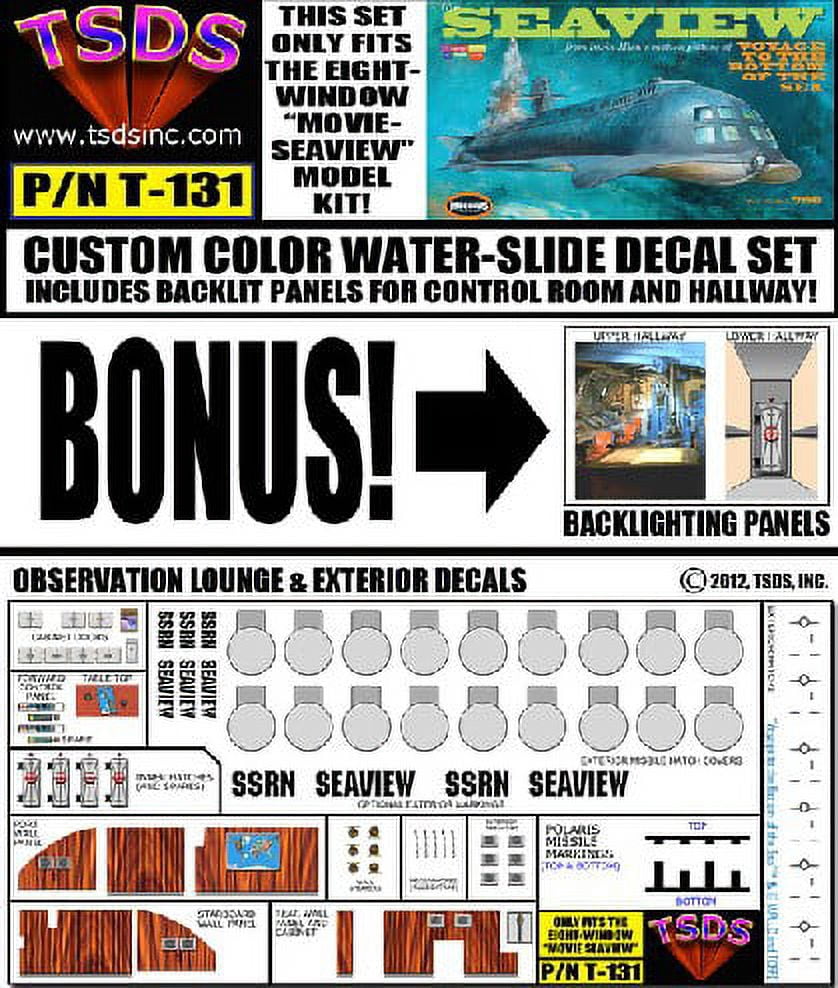 1/128 Seaview 8-Window Submarine Movie Version Decal Set for MOE ...