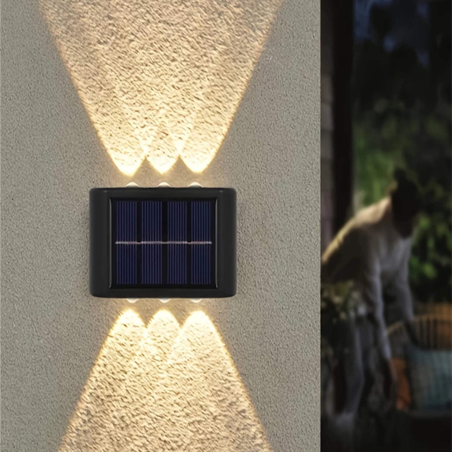 1-12pc Outdoor Solar Up Down Lights Waterproof Modern Nordic Outside ...
