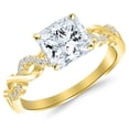 1.13 Carat t.w. 14K Yellow Gold Princess Twisting Infinity and Diamond ...