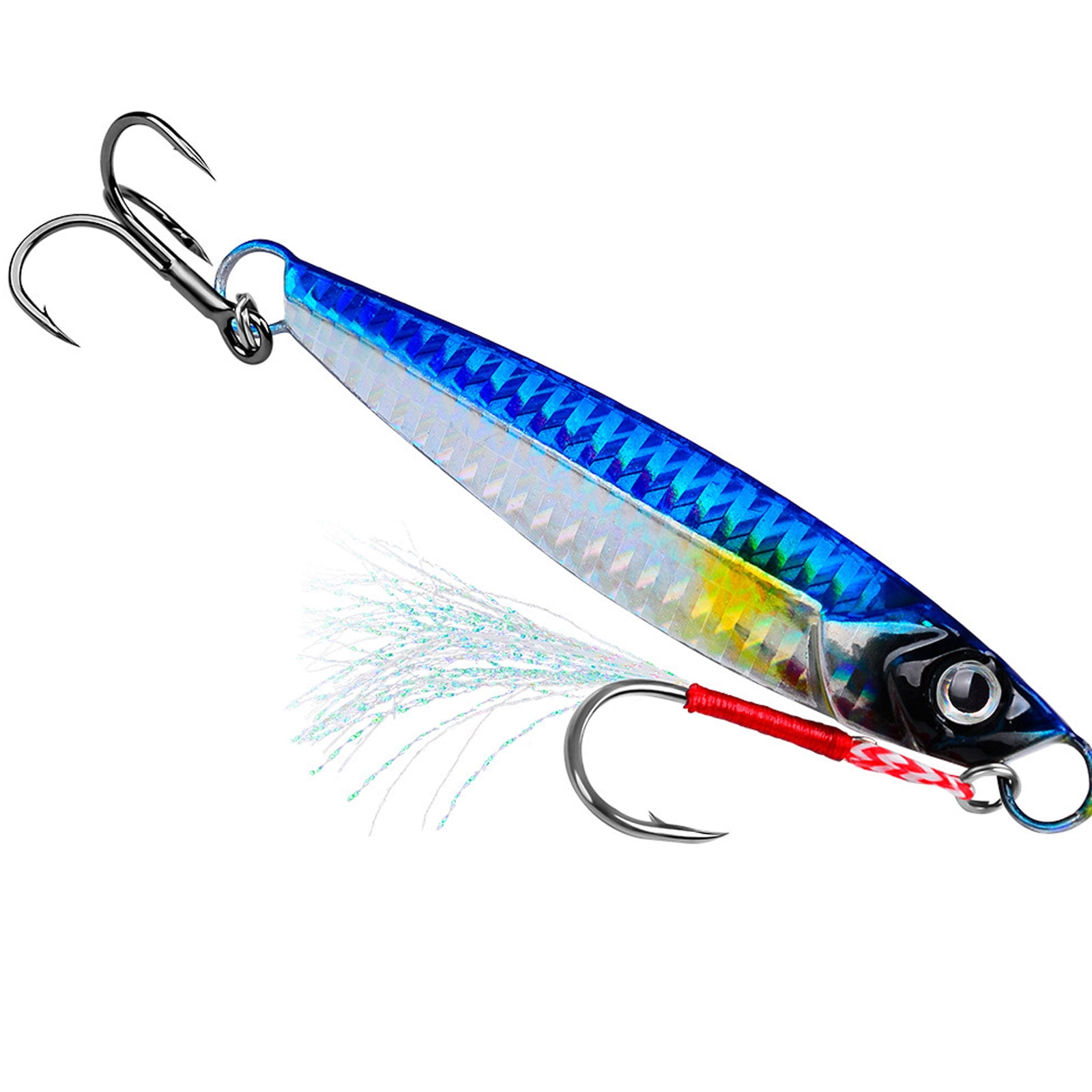 1. 13g/30g/60g Fast Sinking Saltwater Jigging Lures with Treble Hooks ...