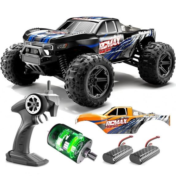 1:14 4WD RC Monster Truck 38KM/H Off Road Car with Extra Shell, 2 ...