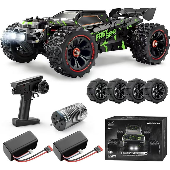1/14 Brushless RC Cars for Adults Fast 50+ mph, RC Trucks 4x4 Offroad ...