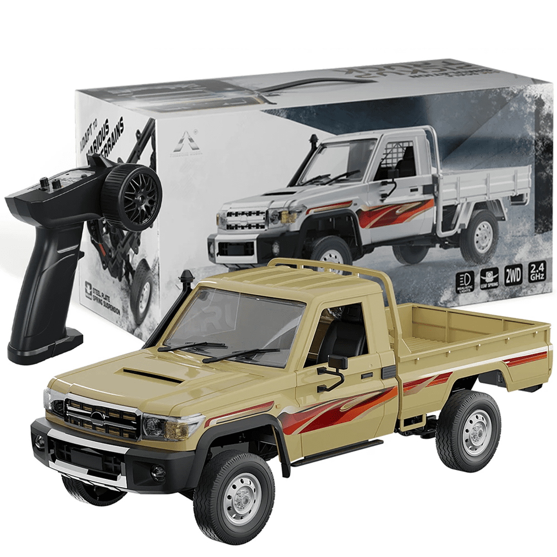 1/14 Scale Remote Control Truck, 2.4GHz Full-Proportional Control RC ...