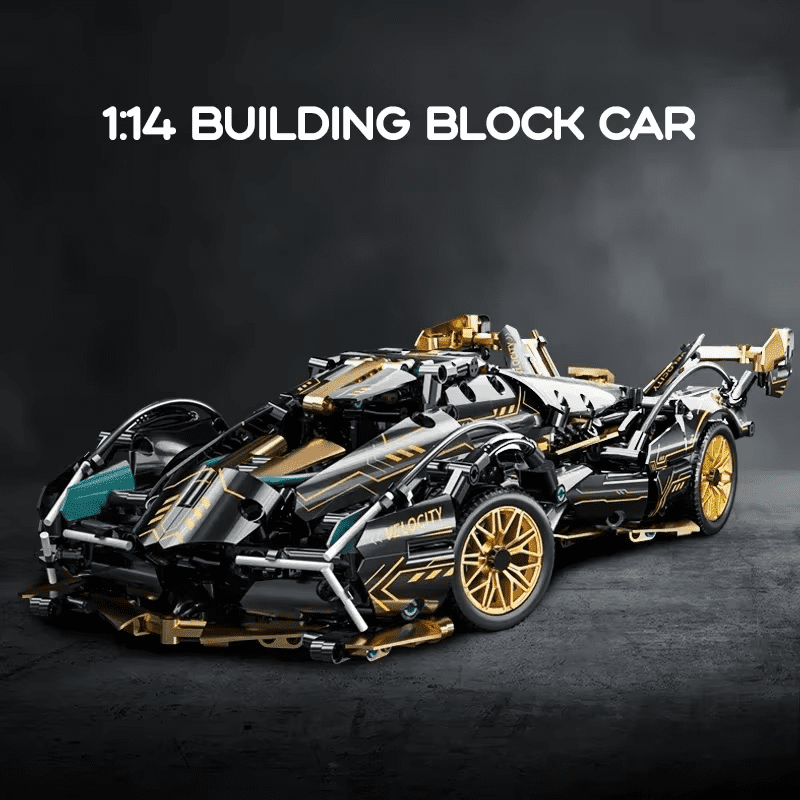 1:14 Technical Building Blocks Hypercar Racing Car Cool technology Model Assemble Vehicle Bricks ...