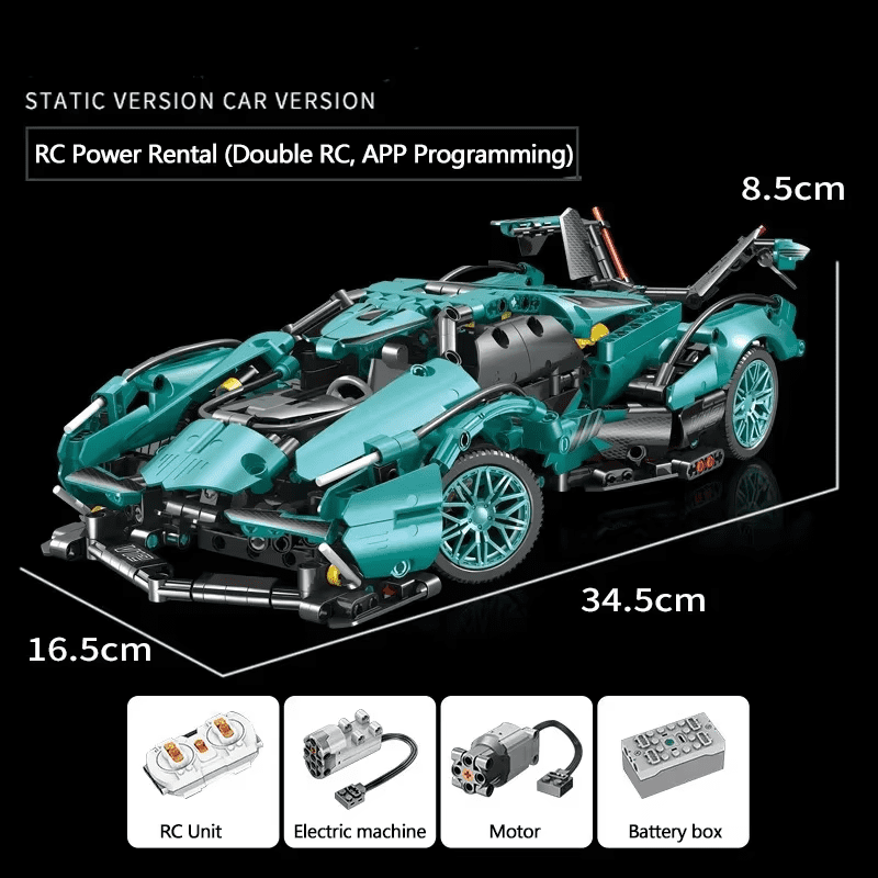 1:14 Technical Building Blocks Hypercar Racing Car Cool technology ...
