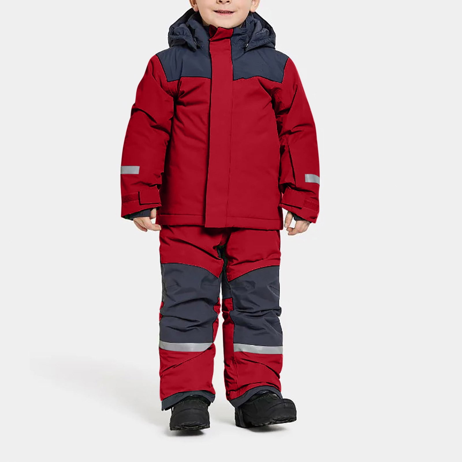 1-14 Years Kids Girls Boys Snowsuits Ski Suits Jackets Winter Jumpsuits Patchwork Siamese ...