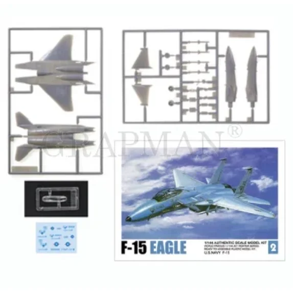 1/144 Assembly Fighter Model USA F14 Tomcat F15 Eagle F-4E Phantom ...