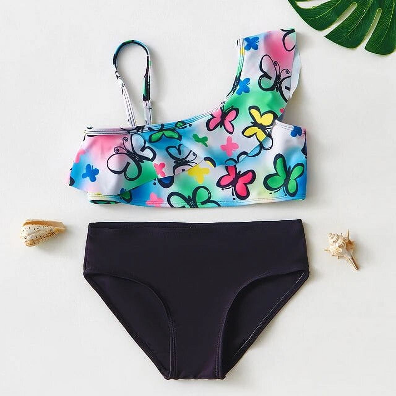 1~14Y Girls Swimsuit Girls swimwear Two pieces Kids Bikini set Biquini ...