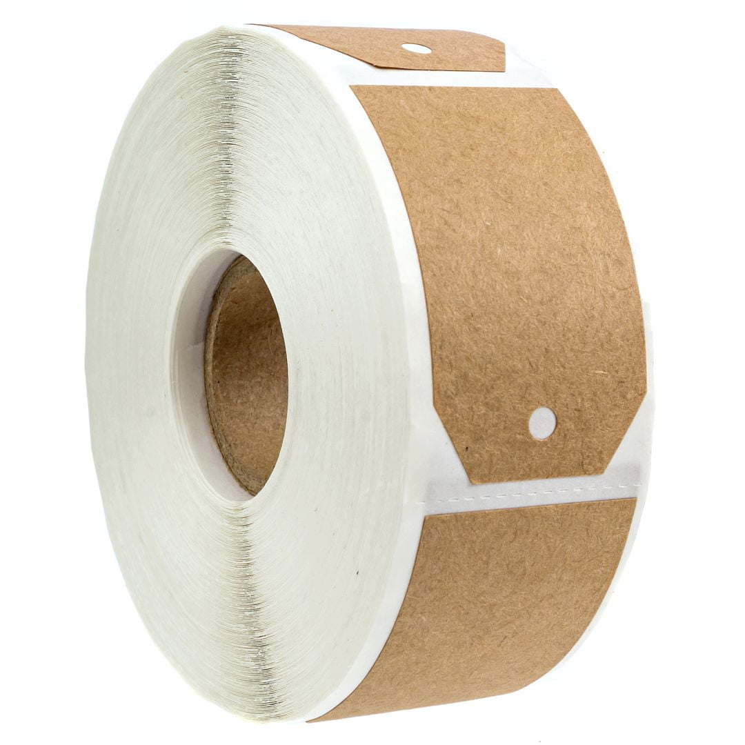 SBLABELS Gift Tag Stickers, 1.15x2 Inch, Kraft, 500 labels per roll ...