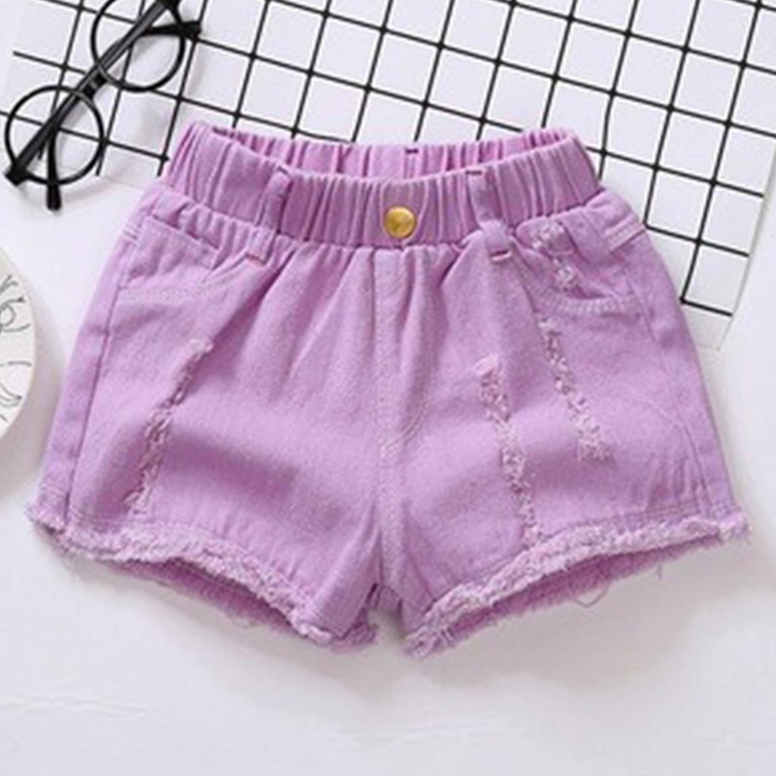 1-15 Years Middle Aged Children's Denim Shorts Fashionable Button ...