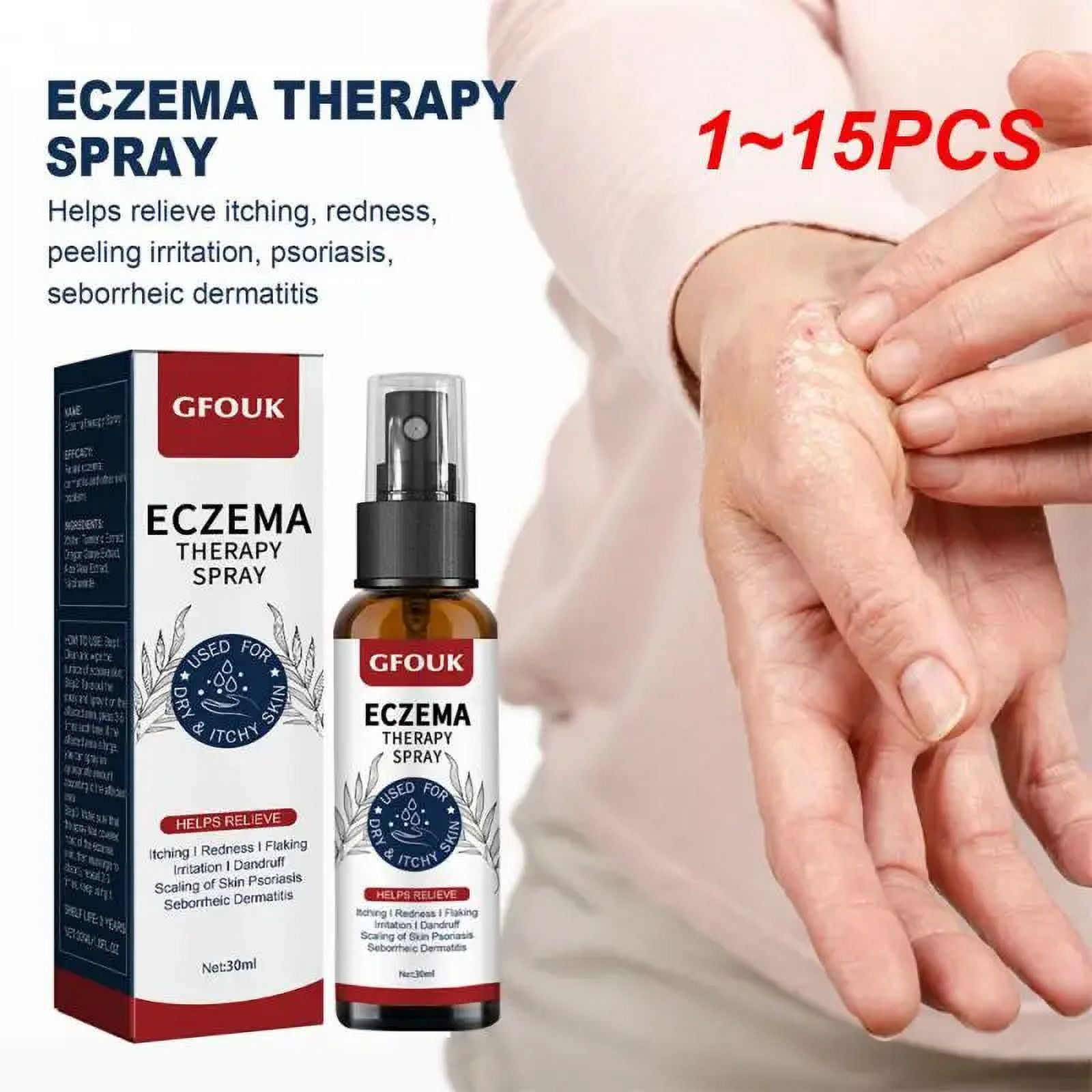 1~15PCS Psoriasis Spray Hand Foot Scalp Eczema Tinea Anti-itch Rash ...