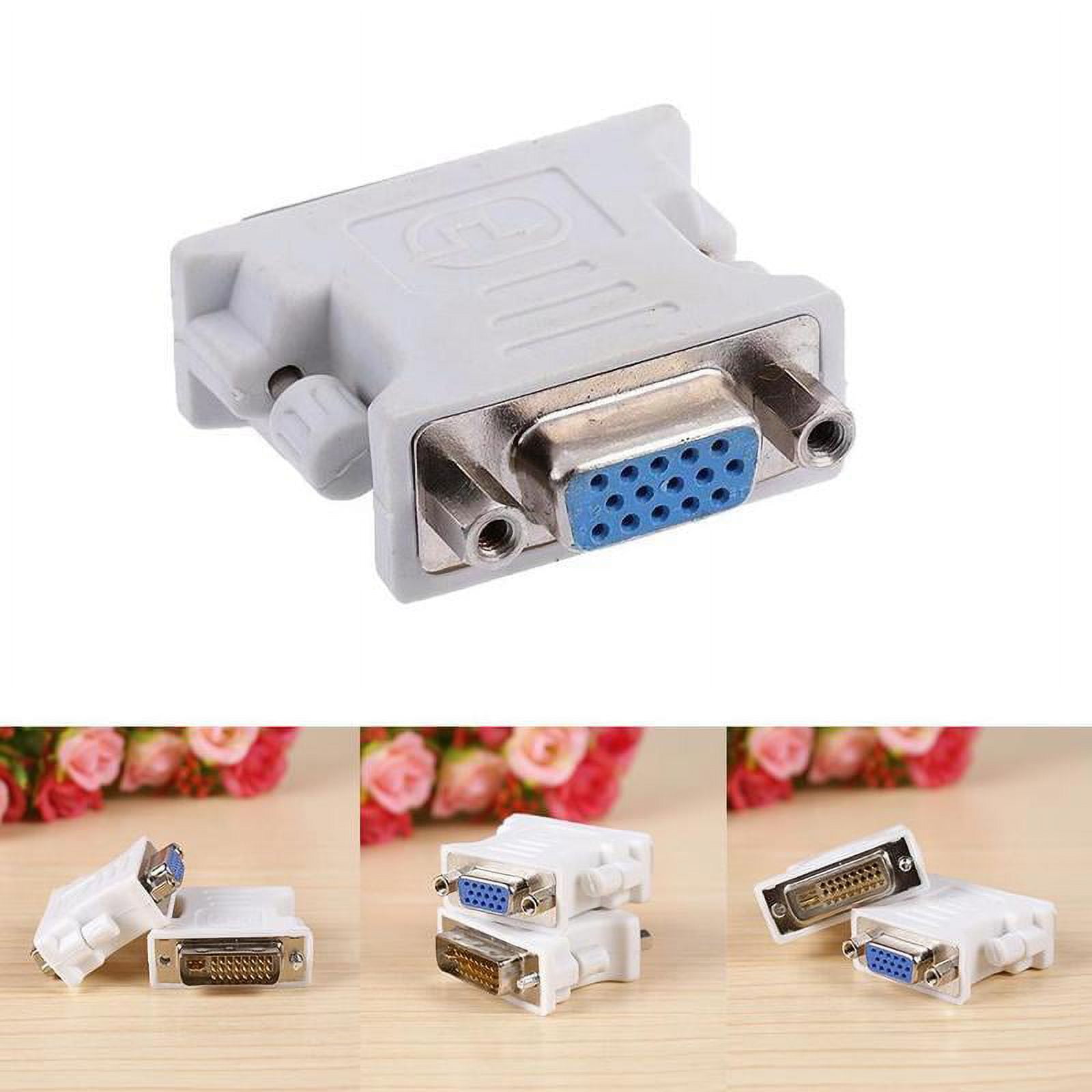 1* 15Pin VGA Female to 24+1 pin DVI-D Male Adapter Converter- Laptop ...
