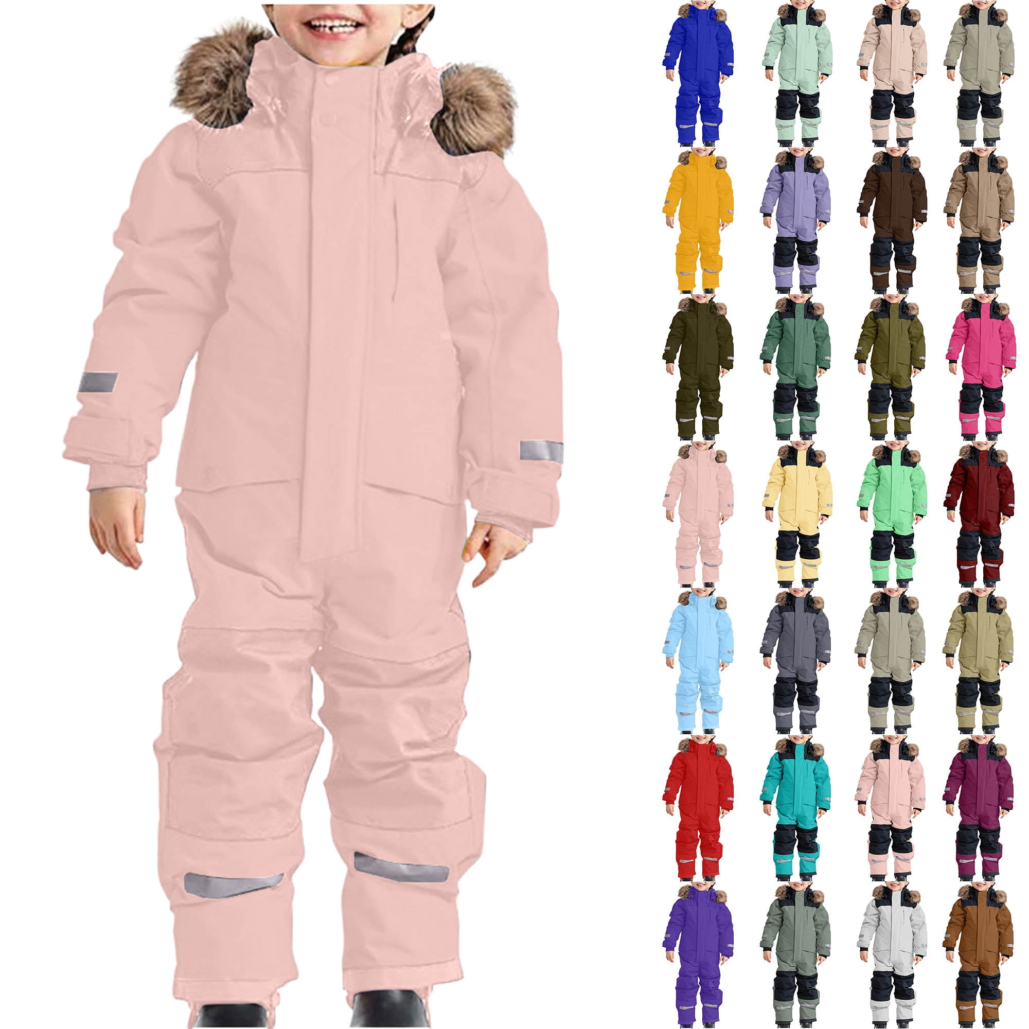 1-15Years Kid's Baby Boy and Girl's One Piece Snowsuit Kids Girls Boys ...