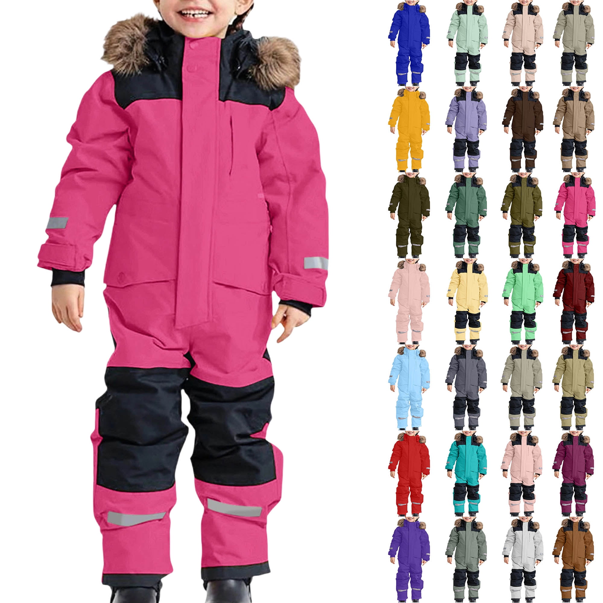 1-15Years Kid's Baby Boy and Girl's One Piece Snowsuit Kids Girls Boys ...