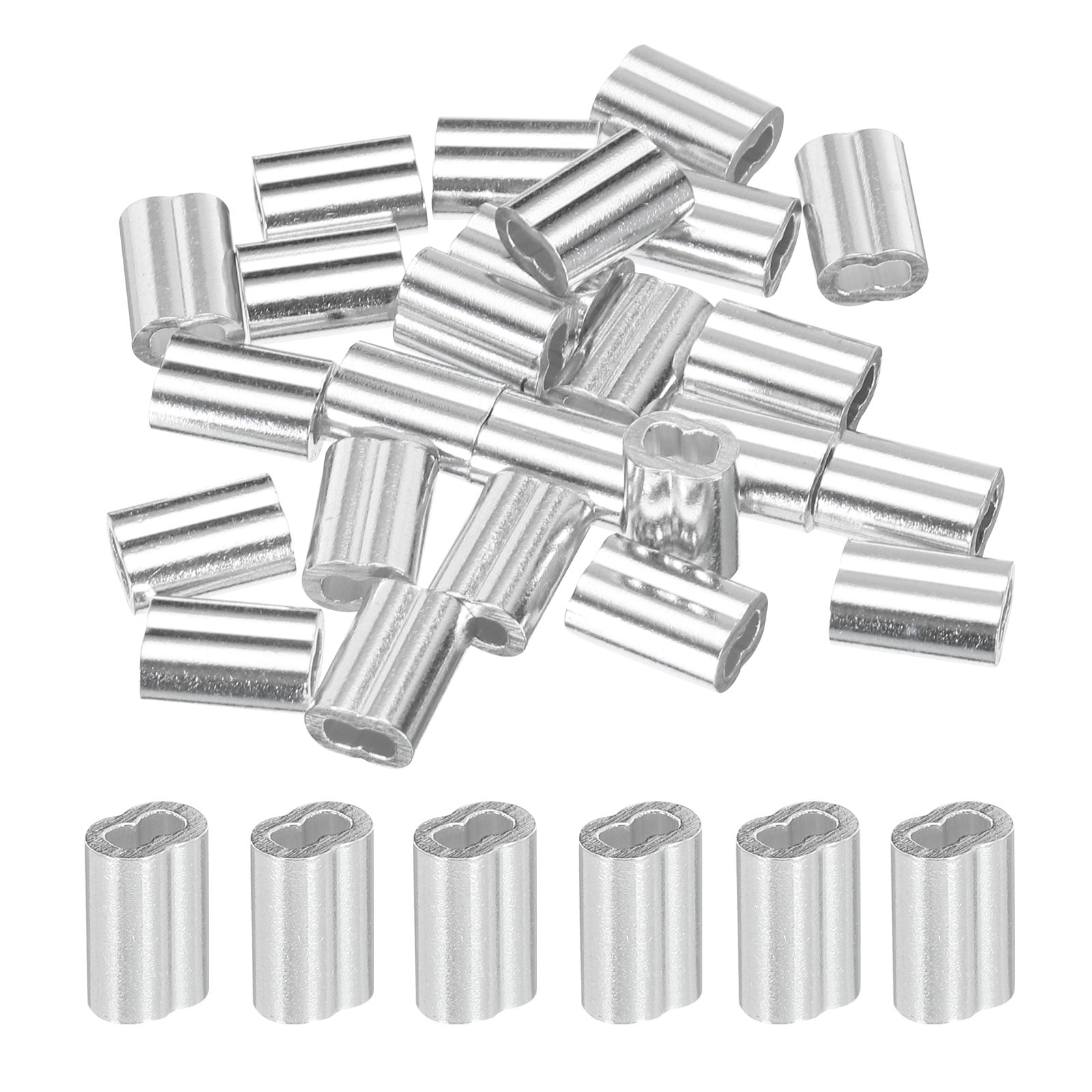 1/16" 1.5mm Aluminum Crimping Loop Sleeve Double Ferrule for Wire Rope ...