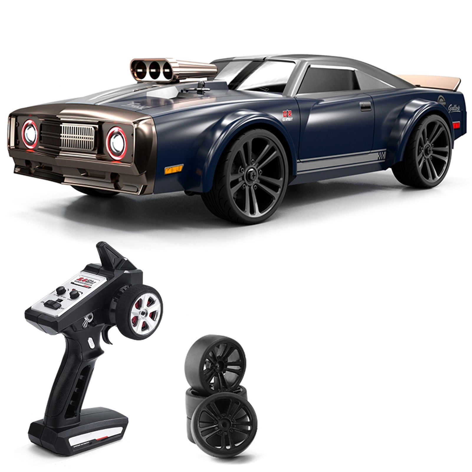 1/16 2.4GHz 4WD Remote Control Car 35km/h with Angel Eye Headlights ...