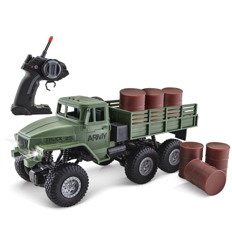 1/16 2.4g 6wd rc car military truck rock crawler command communication ...