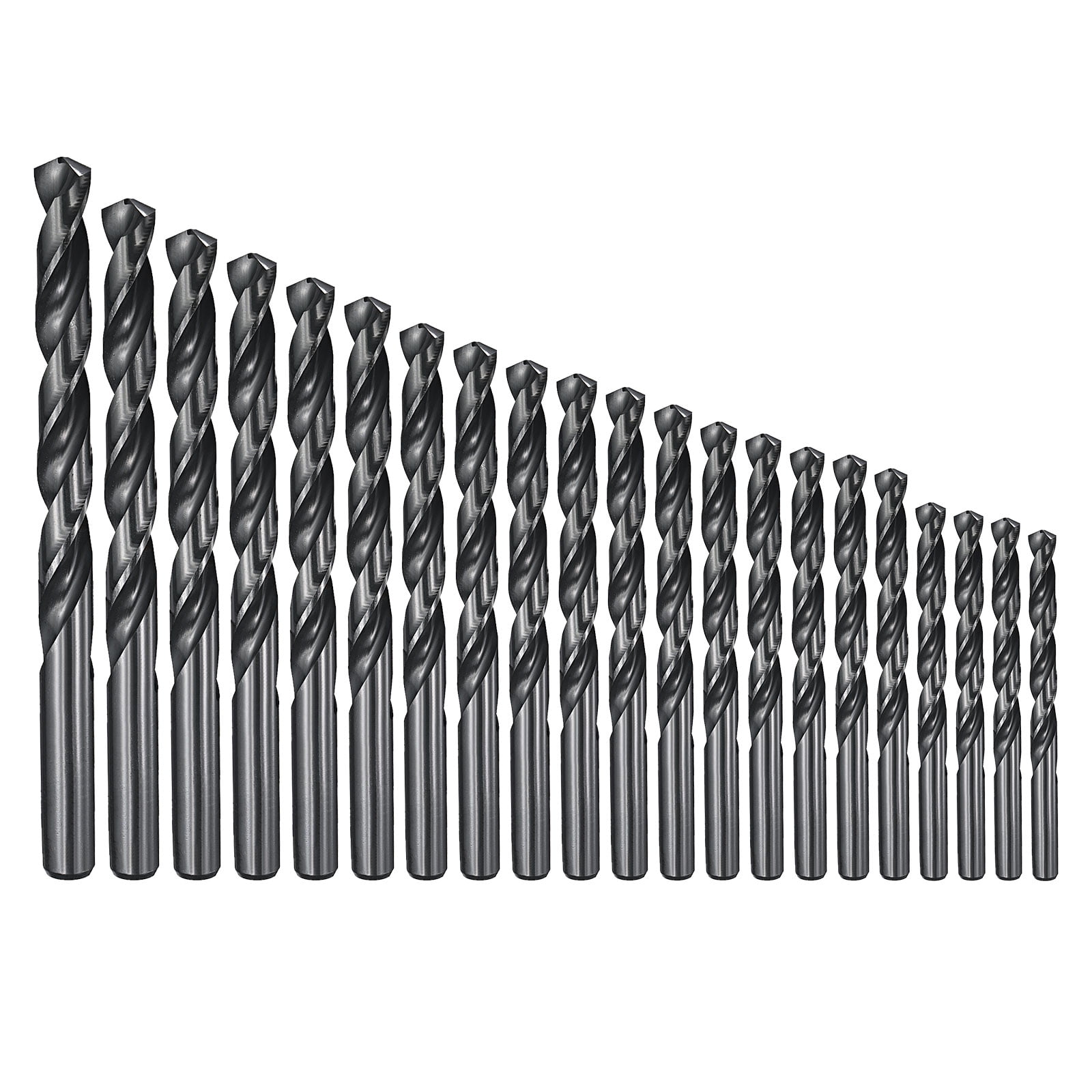 1/16"-3/8" Drill Bit Set, Jobber Straight Shank Bits Kit M2 High-Speed ...