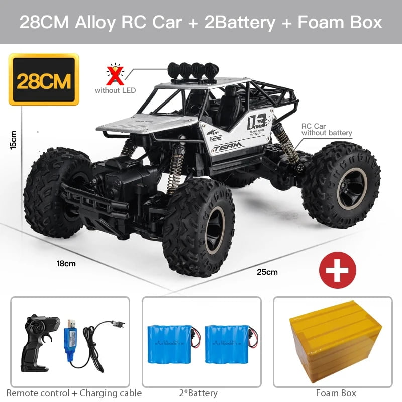 1:16 4WD RC Car With Led Lights Radio Remote Control Cars Buggy Off ...