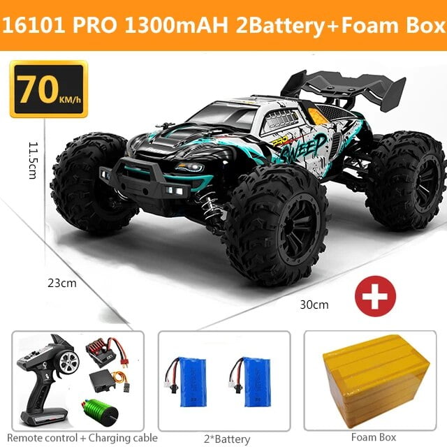 1:16 70KM/H Or 50KM/H 4WD RC Car With LED Remote Control Cars High ...