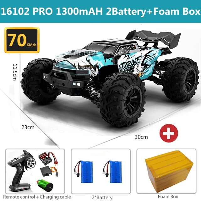 1:16 70KM/H Or 50KM/H 4WD RC Car With LED Remote Control Cars High ...